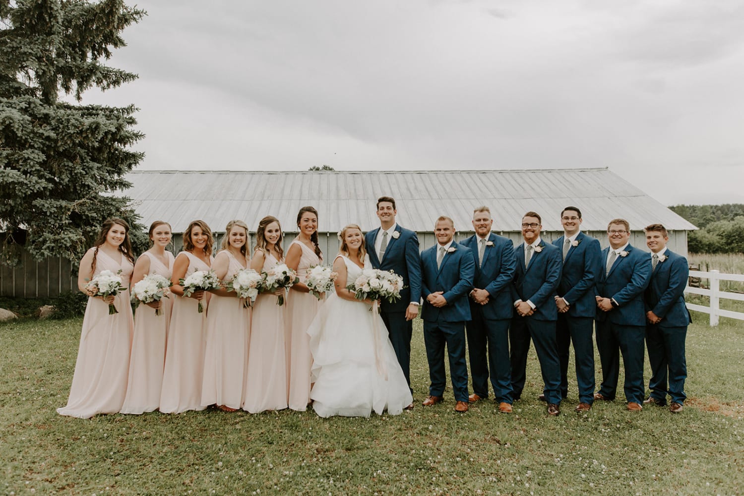 Blush and White Floral | Dellwood Barn Weddings | Kelsey and Isaac