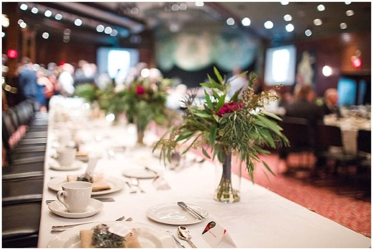 Metropolitan Ballroom Winter Wedding Floral, Kial + Riley